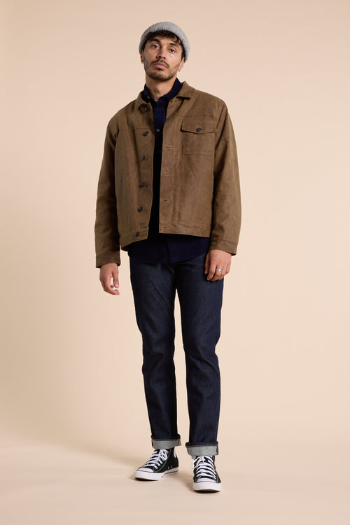 Shop Benson Waxed Cotton Jacket (DARK TOBACCO) | Barkers