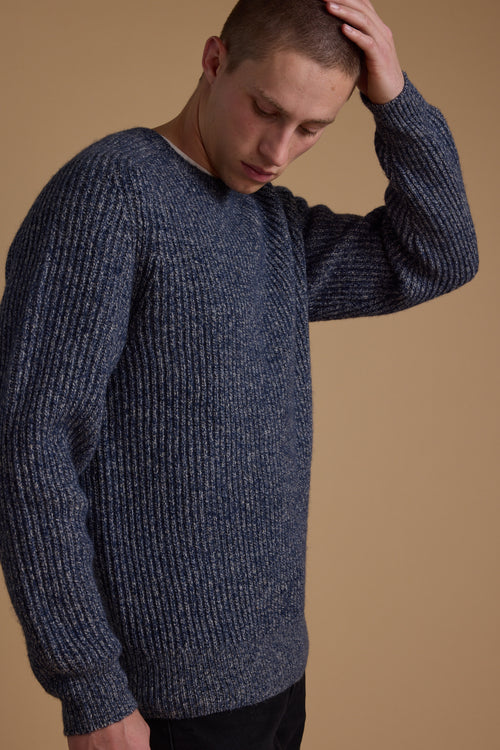 Shop Hawthorn Woollen Crew (BLUE MARL) | Barkers