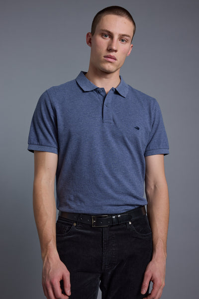 Shop Regent Pique Polo (DENIM MARL) | Barkers