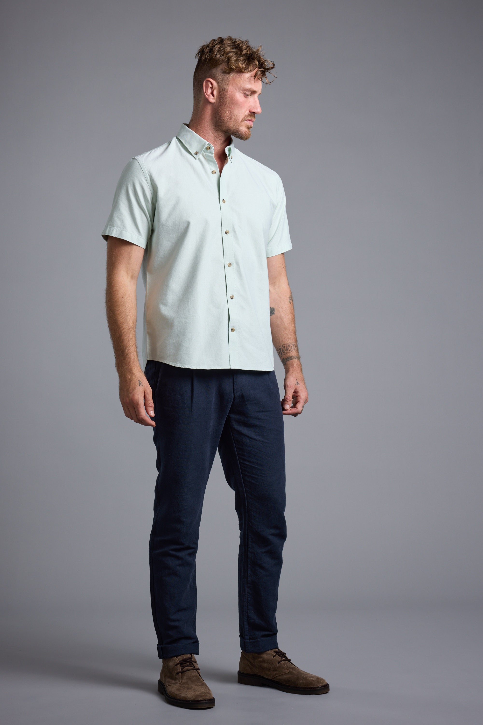 Shop Archer Oxford Shirt (LIME) | Barkers