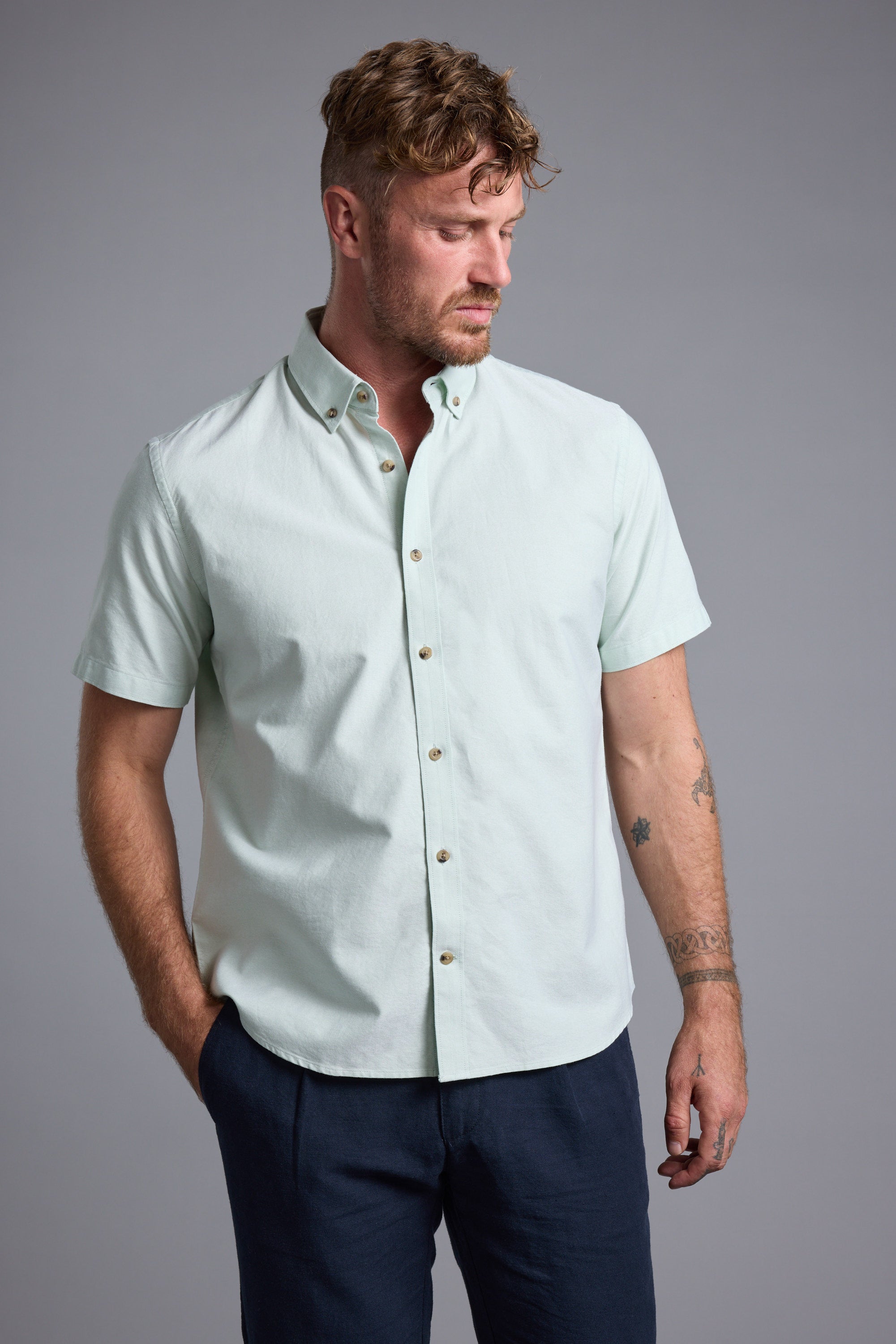 Shop Archer Oxford Shirt (LIME) | Barkers