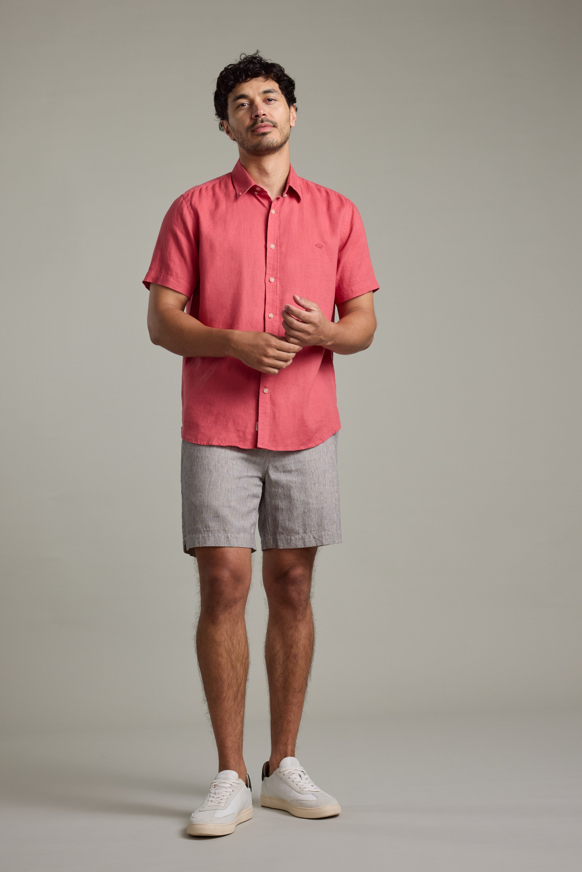 Shop Gentry Linen Shirt (BERRY) | Barkers