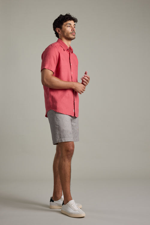 Shop Gentry Linen Shirt (BERRY) | Barkers